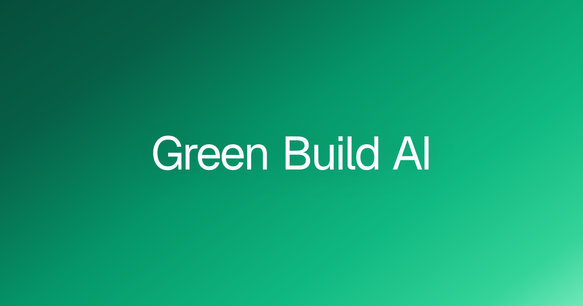 Green Build AI